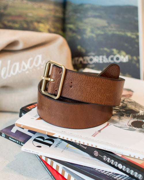 Bindèll | Men’s handmade leather belt, sporty | Velasca