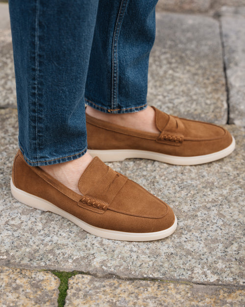Velasca | Brown leather summer loafer, entirely Made in Italy