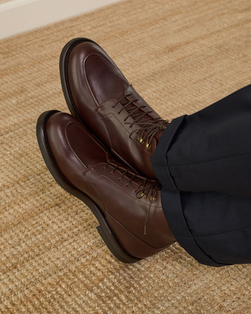 Handmade brown leather men's boot | Velasca